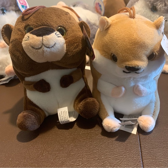 belly buddies | Toys | Lot Of 2 Nanco Belly Buddies Brown Otter Tan ...